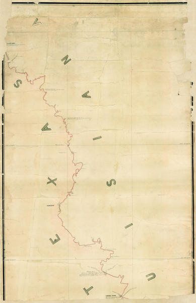 Map of the River Sabine from its mouth on the Gulf of