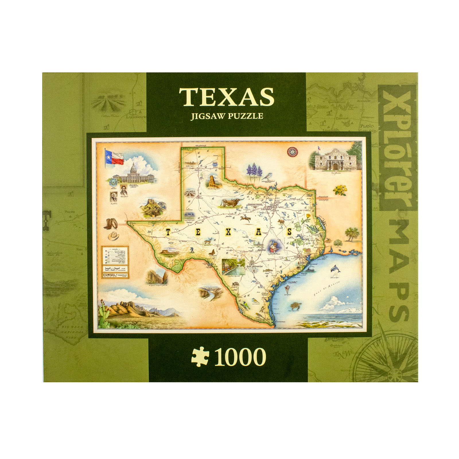 Texas Map 1000 Piece Puzzle | Texas Capitol Gift Shop