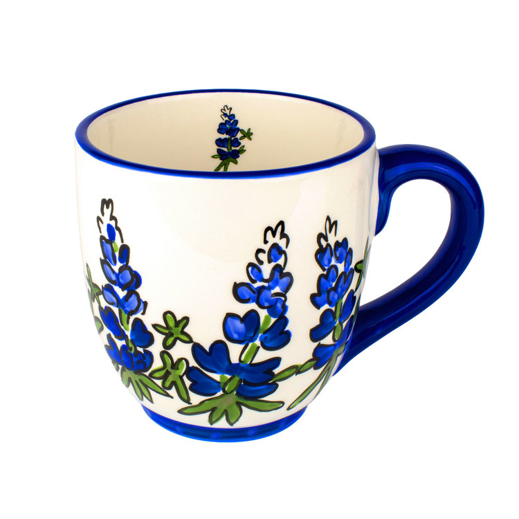 Bluebonnet Hand-Painted Ceramic Mug