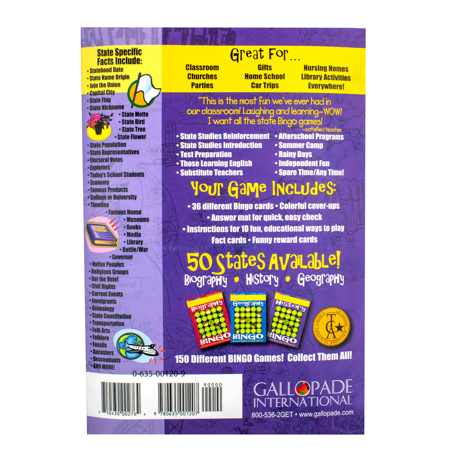 Texas History Bingo Game