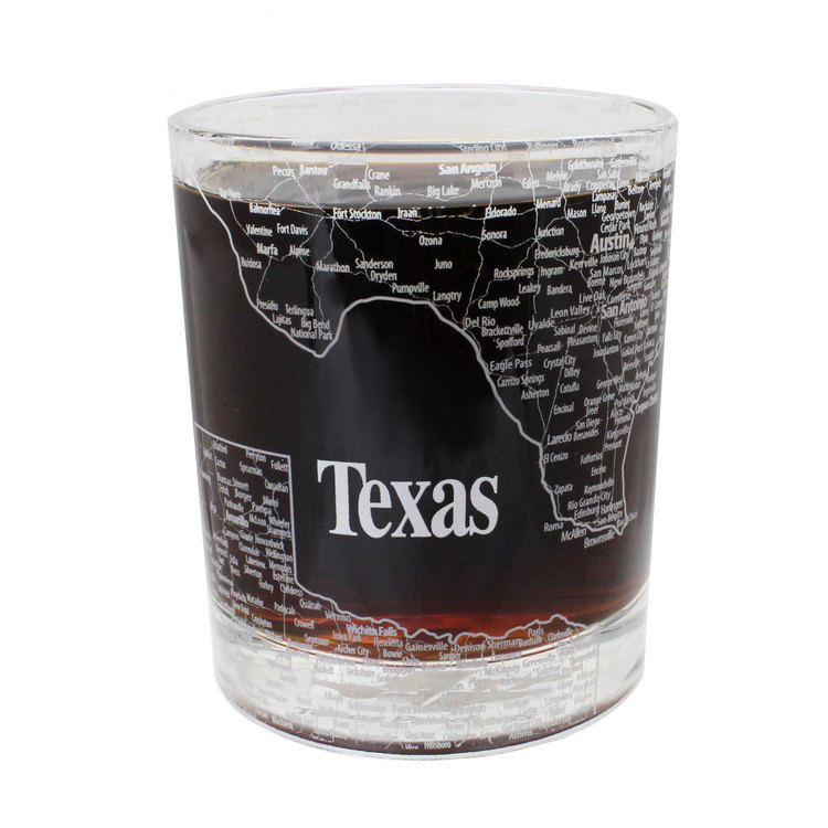 Texas Map Whiskey Glass (Set of 2)