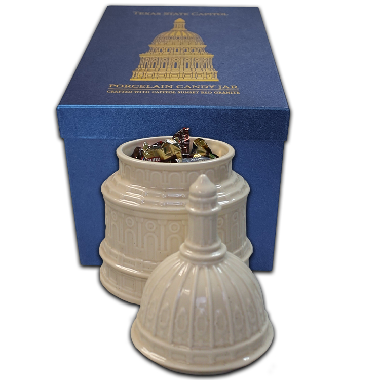 The Texas Capitol Porcelain Candy Jar