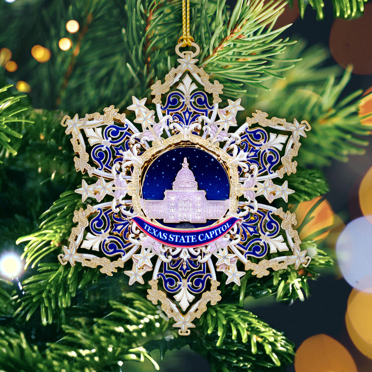 Texas Capitol Snowflake Ornament
