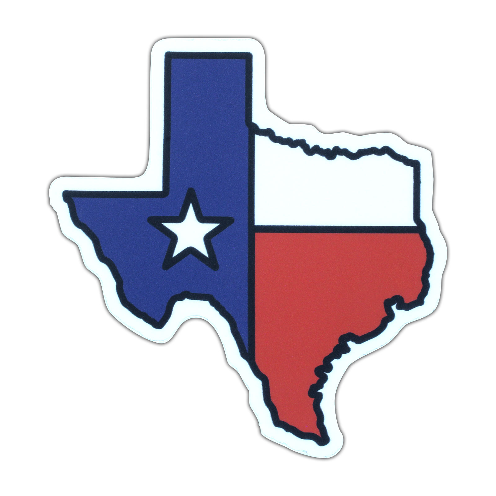 Texas Flag Shape Sticker