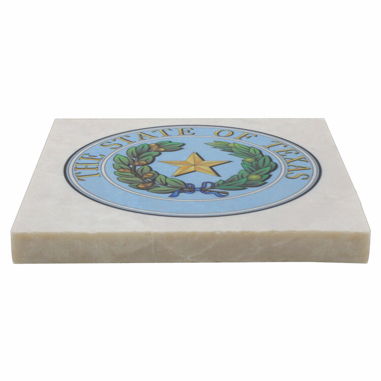 Texas State Seal Marble Coaster