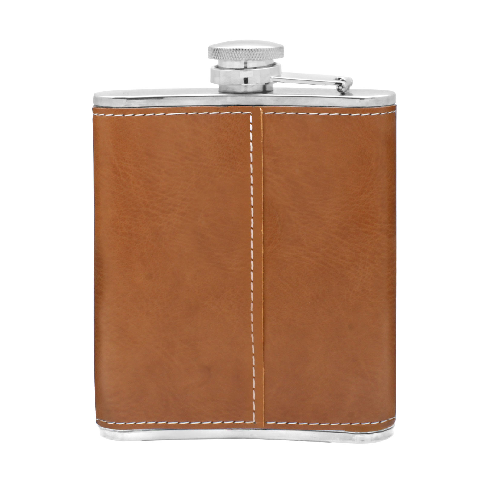 Texas State Seal Leather Flask