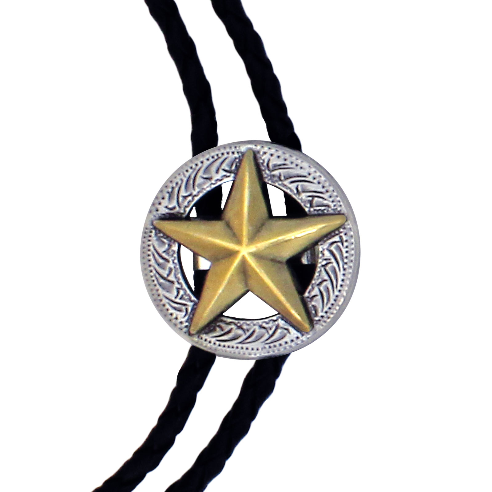 Gold Texas Star Bolo Tie