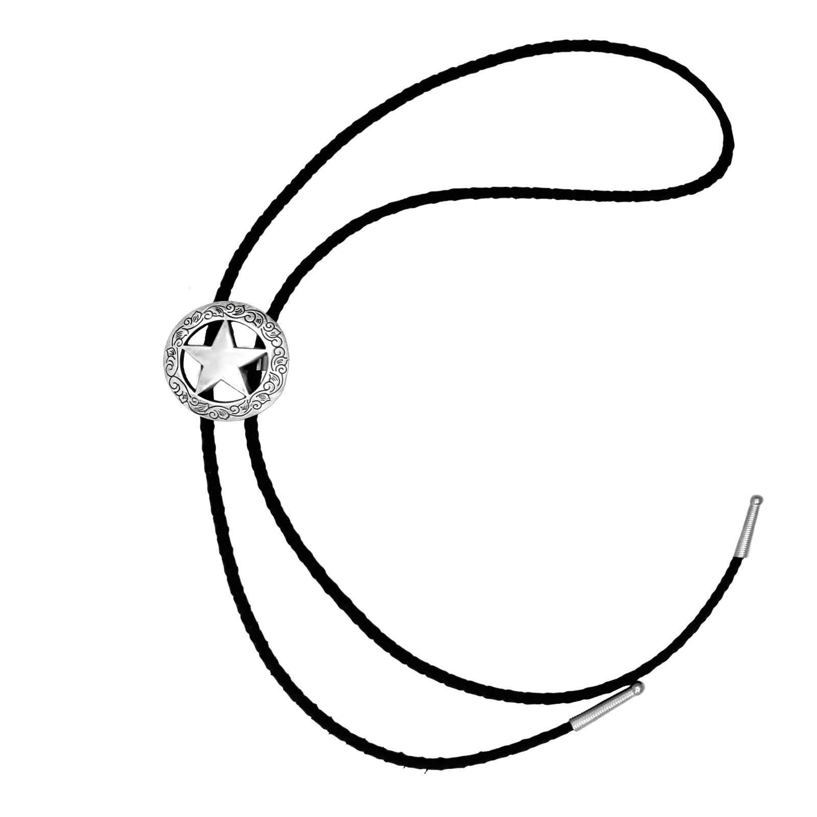 Antique Silver Lone Star Bolo Tie