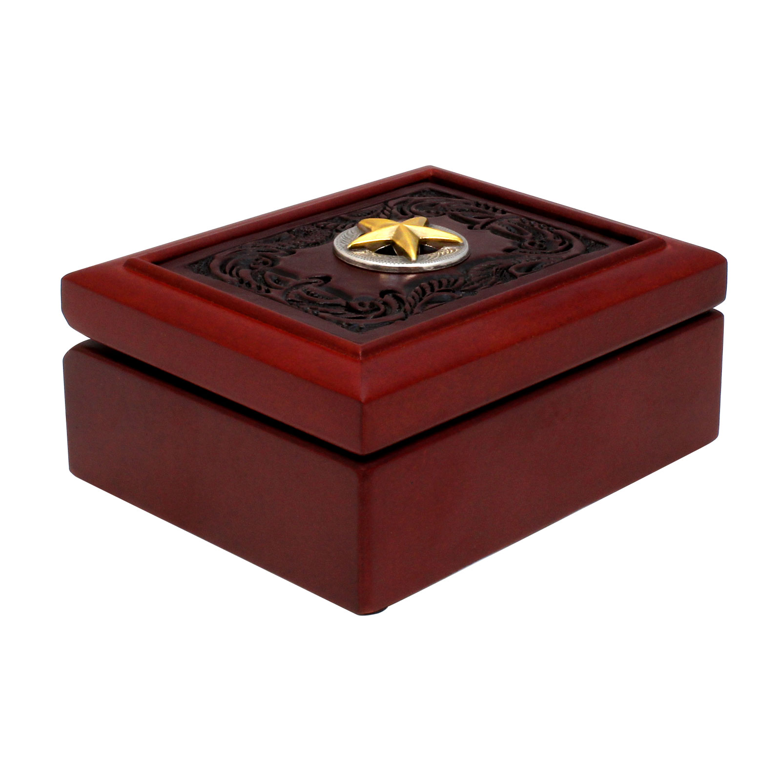 Mahogany Desk Box with Texas Star