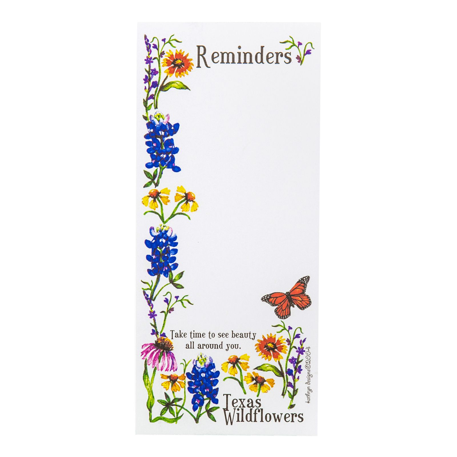 Wildflower Magnetic Notepad: Fixin to Read